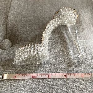 Art | Brand New Stiletto High Heel Shoe Gold Details Crystal Glass ...